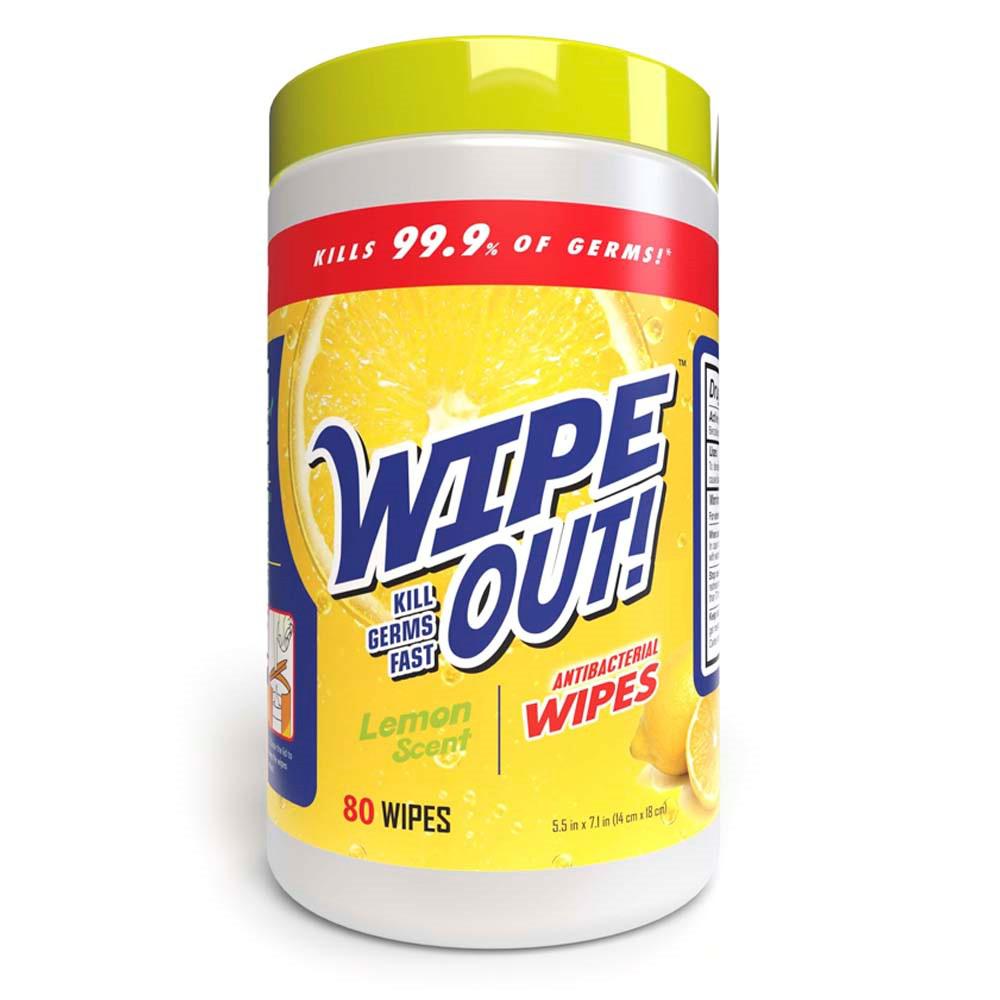 Wipe Out! Antibacterial Wipes - Lemon Scent 80 Count – AceBeach
